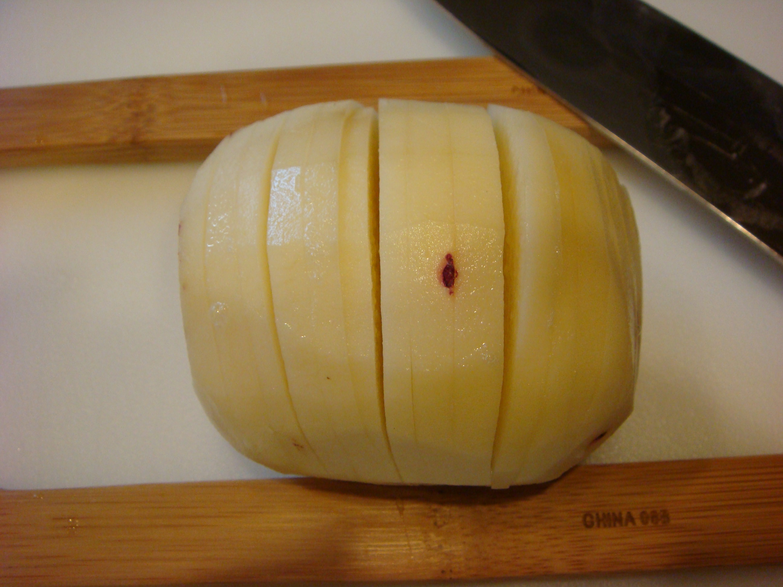 Sliced Baked Potatoes with Herbs and Cheese | No Empty Chairs